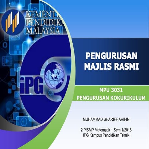 Pengurusan majlis rasmi | PPT