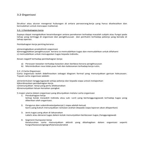 Pengurusan organisasi | PDF