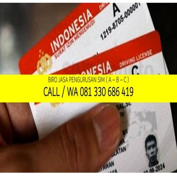 Hub 081 330 686 419 Buat SIM Sidoarjo | PDF