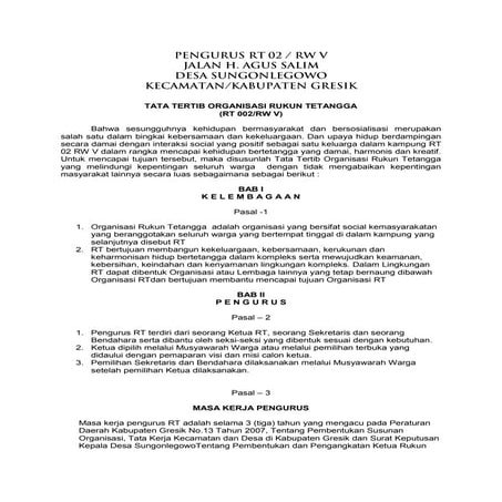 Pengurus rt 02 | PDF