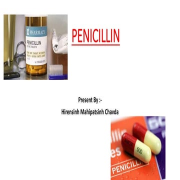 Medicinal chemistry Penicillin antibiotics | PPTX