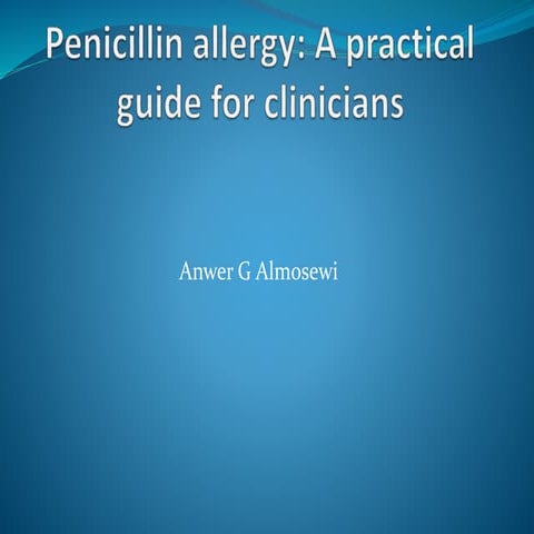 Penicillin Allergy | PPTX