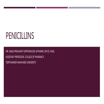 Penicillins | PPTX