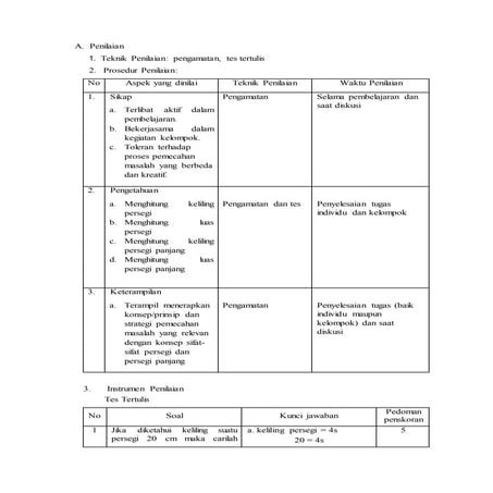 CONTOH PENILAIAN | DOCX