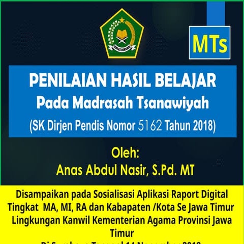 Penilaian Hasil belajar MTs 2018 oke.pptx