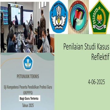 Penilaian studi kasus reflektif PPG GURU TERTENTU | PPTX