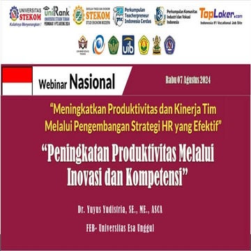 Peningkatan Produktivitas tenaga kerja pada perusahaan | PPTX