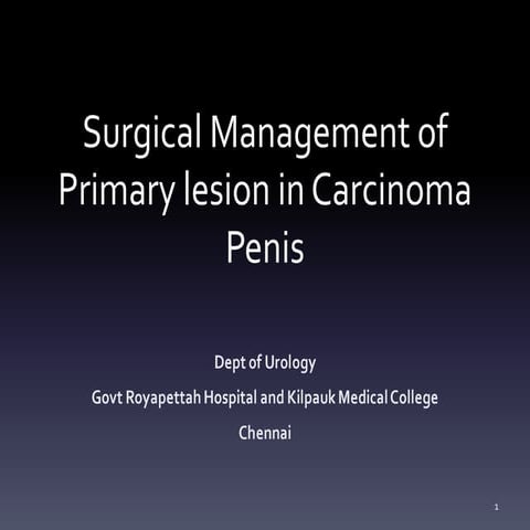Penis carcinoma- surgical managementof primary lesion | PDF