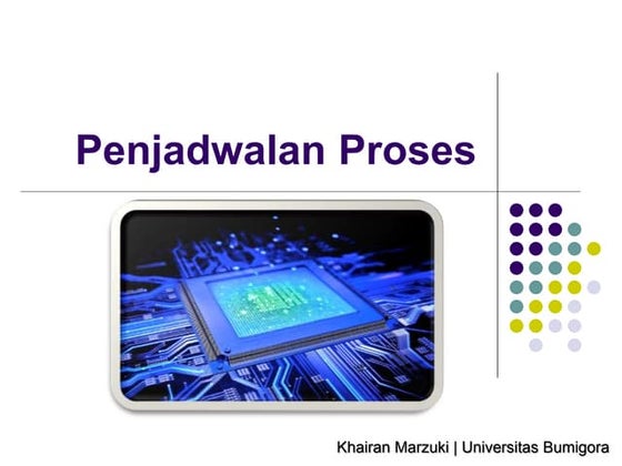 Materi Penjadwalan CPU & Algoritma Penjadwalan CPU | PPTX