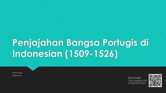 Rute perjalanan bangsa portugis ke indonesia | PPTX