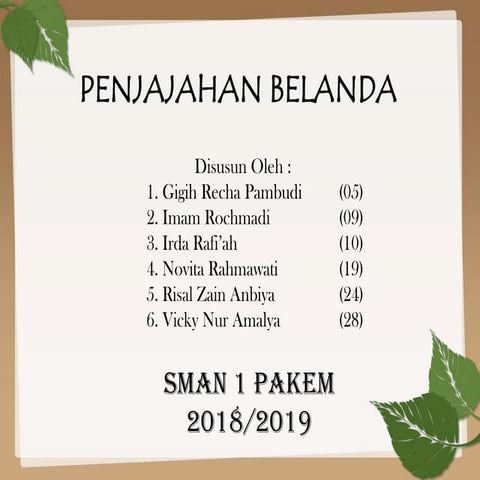Penjajahan belanda | PDF