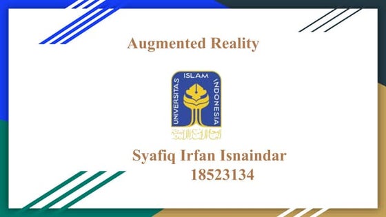Augmented Reality | PPT