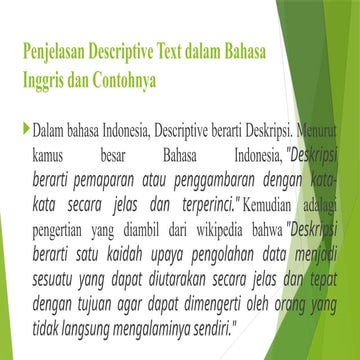 materi Descriptive Text ppt download for free | PPTX
