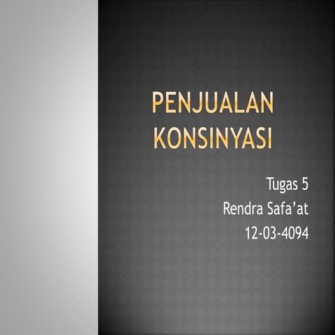 penjualan konsinyasi | PPTX