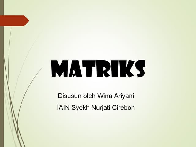 PPT Matriks | PPTX