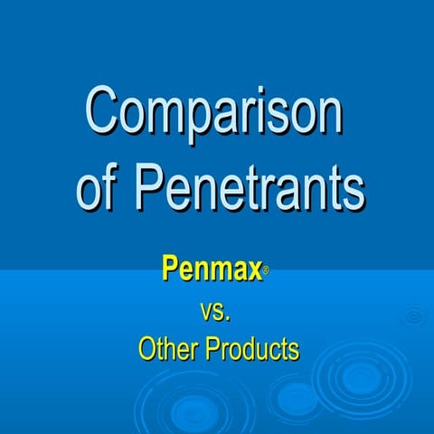 Comparisons of Soil Penetrants | PPT