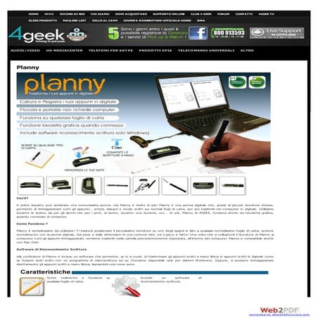 Penna intelligente digitale Planny | PDF