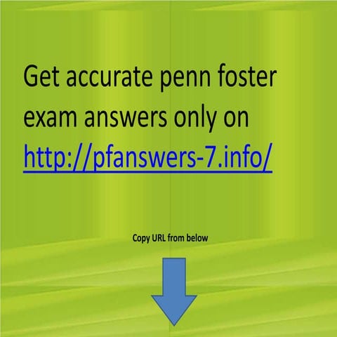penn foster exam answers | PPTX