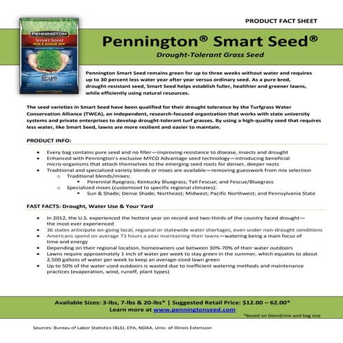 Pennington smart seed fact sheet final 3-13-13 | PDF