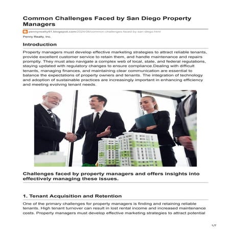 Common Challenges Faced by San Diego Property Managers.pdf | Real ...