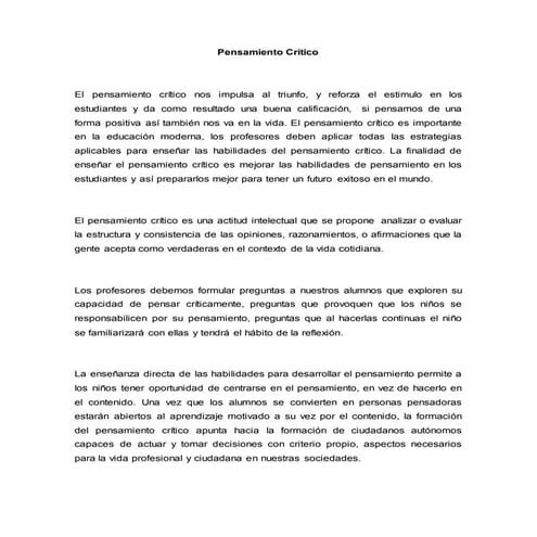 Pensamiento crítico y constructivismo | PPTX