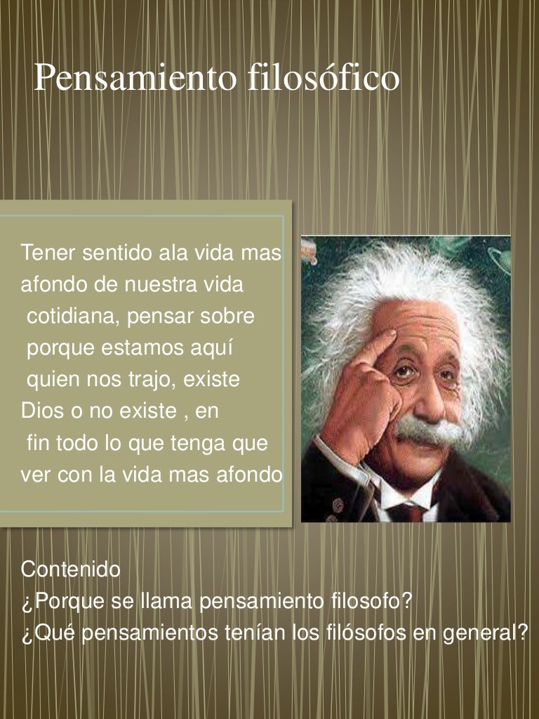 Pensamiento filosofico