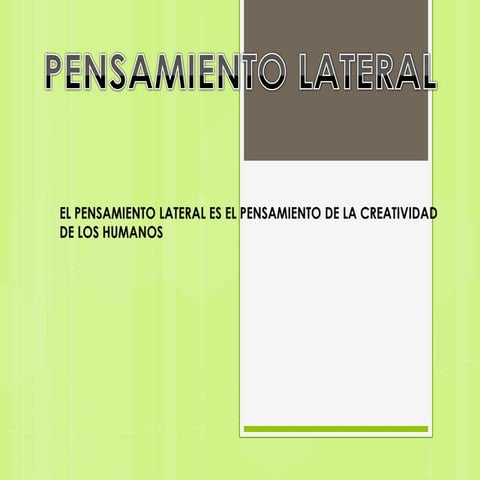 Pensamiento Lateral » Definición, Características Y Ejemplos – ZRLG