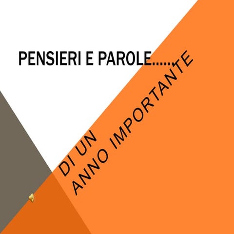 Pensieri e parole | PPT
