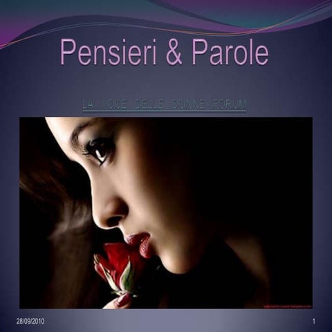 Pensieri & parole | PPTX | Television | Entertainment