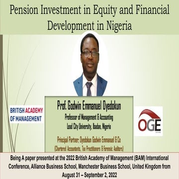 Pension Investment in Equity and Financial Development in Nigeria ...