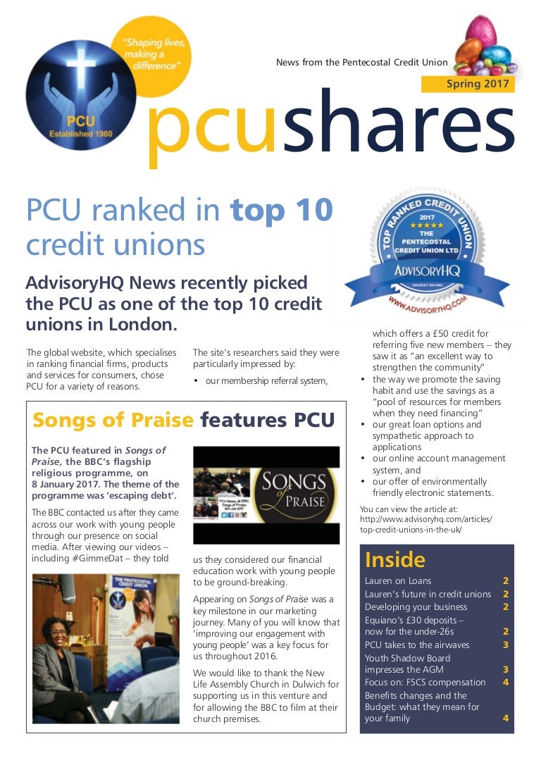 Pentecostal Credit Union PCU Ranked In Top 10 Credit Unions pentecostal-credit-union-pcu-ranked-in-top-10-credit-unions