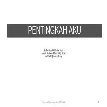 Pentingkah Aku!! | PPT