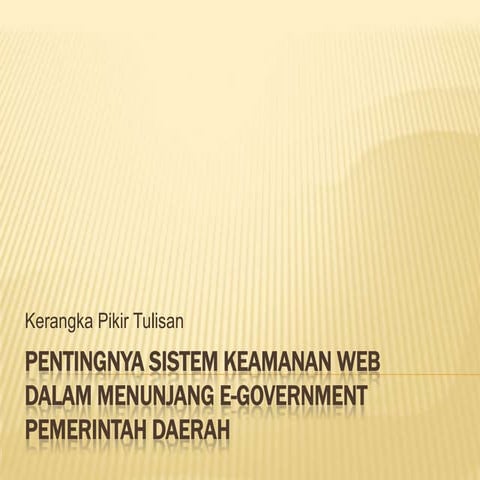 Pentingnya sistem keamanan web | PPTX
