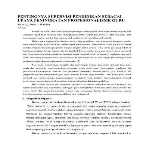 Presentation supervisi pendidikan | PPTX