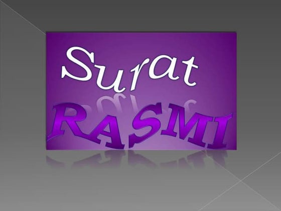 Nota Format Surat Kiriman Rasmi | DOC