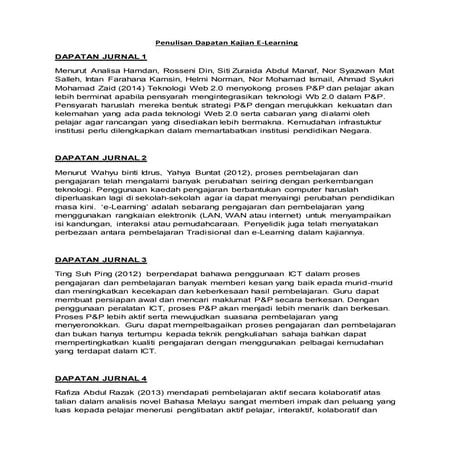 Penulisan dapatan kajian | DOCX