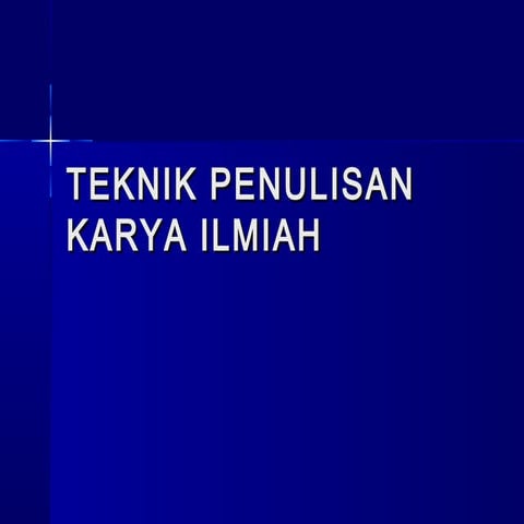 Penulisan karya ilmiah | PPT