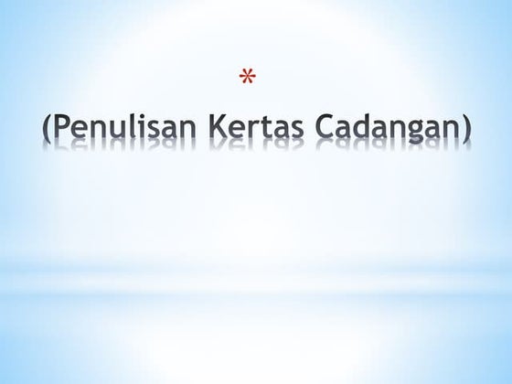 Panduan ringkas menulis kertas kerja | DOC