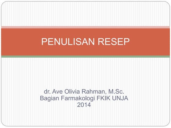 Catatan Farmasi - Bahasa Latin Resep | DOCX