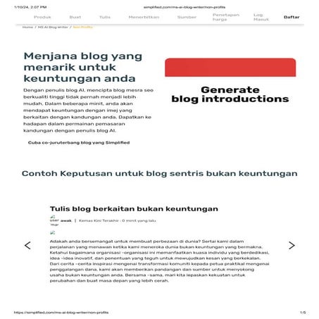 Simplified Meningkatkan Kualiti Kandungan Blog Anda Dengan Penulis Ai