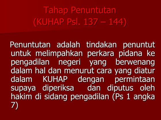 Proses persidangan pidana pengadilan negeri di indonesia | PPT