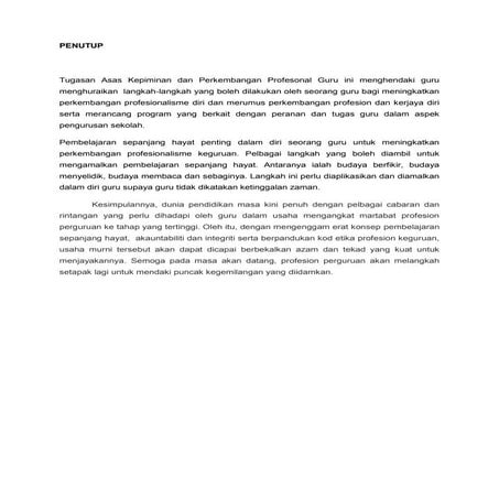 Penutup asas kepimpinan | DOCX