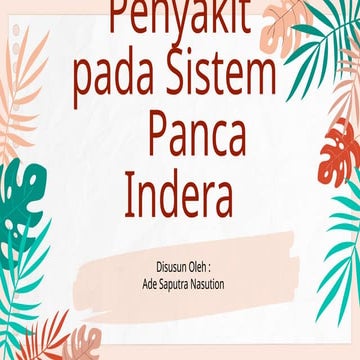 Penyakit pd sistem panca indera.pptx nhvj | PPTX
