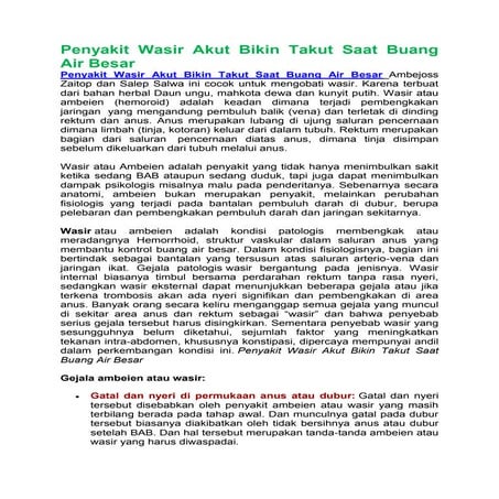 Wasir dan pengobatanya | PDF