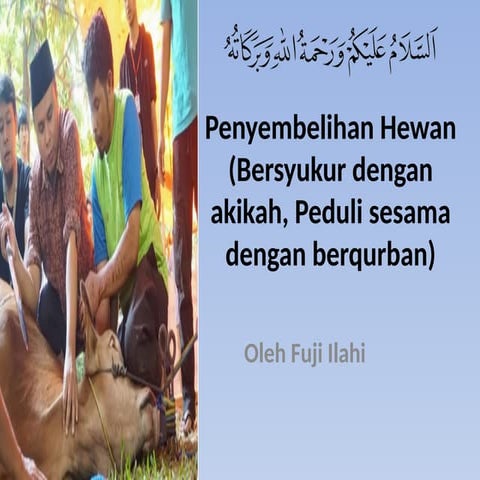 Penyembelihan Hewan (Bersyukur dengan akikah, Peduli.pptx