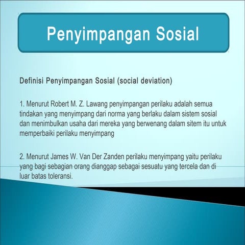 Penyimpangan sosial | PPT