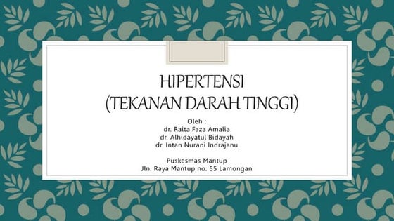 Materi pengenalan program prolanis | PPTX