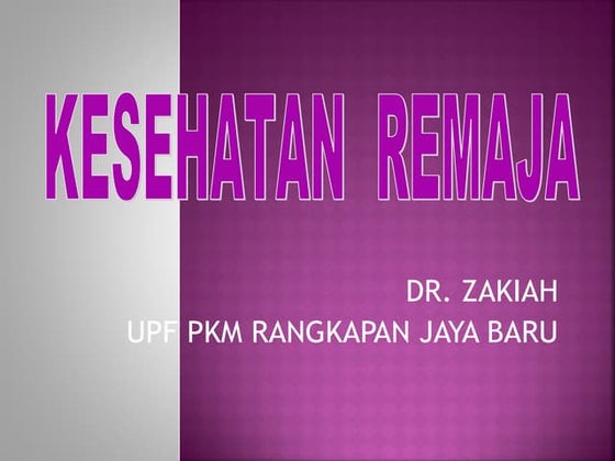 POWERPOINT KESEHATAN REPRODUKSI REMAJA ( PPT KESPRO REMAJA ) | PDF