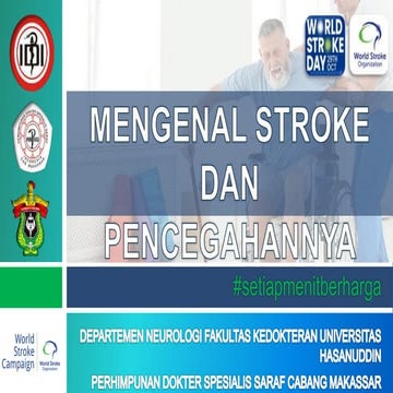 Penyuluhan Stroke Awam, pengertian, gejala, penyebab, terapi, edukasi | PPTX