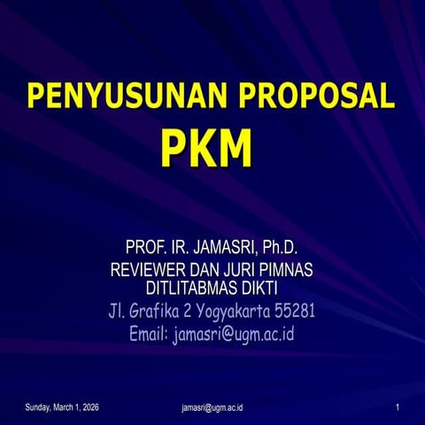 Sosialisasi Program Kreativitas Mahasiswa (PKM) 2026: Panduan, Tema ...